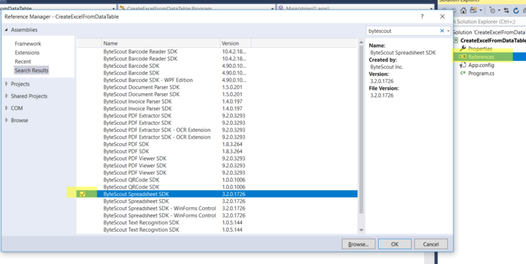 Creating Excel By Importing Data With Bytescout Spreadsheet Sdk Bytescout