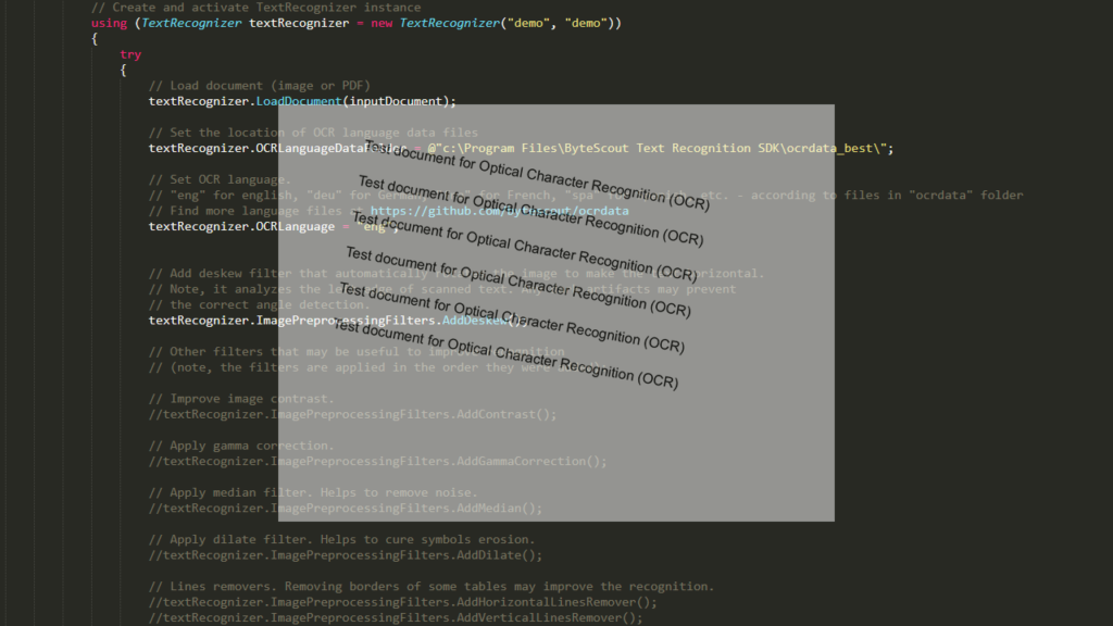 Text Recognition SDK to Read, Extract Text from Image Files Scanned or ...