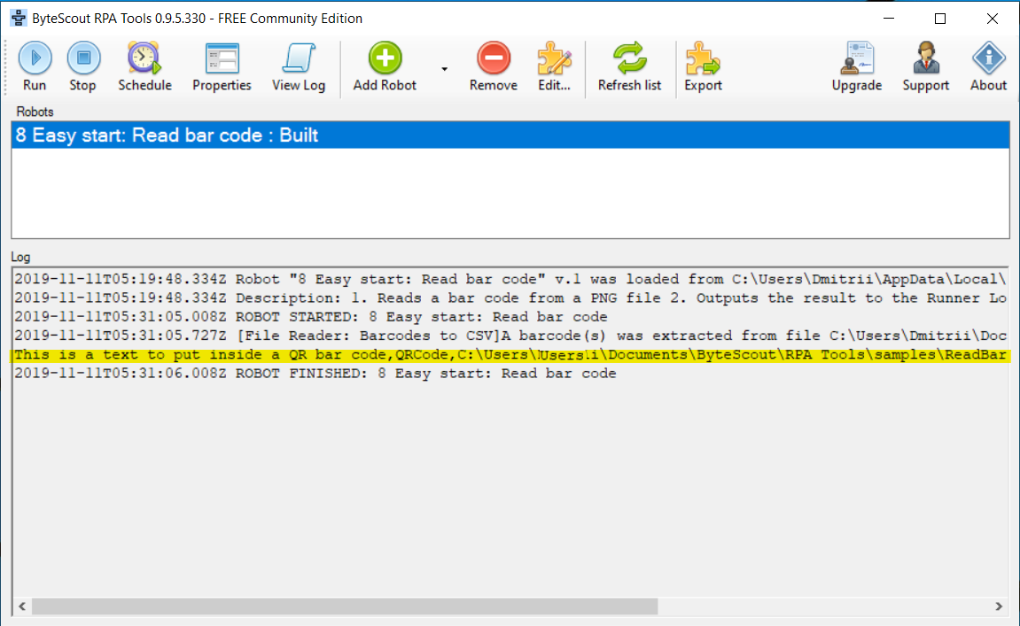 RPA Tools - Template Scenario 8: How to Read Bar Codes Automatically ...
