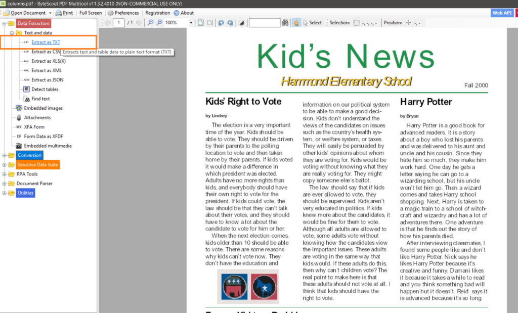 How to Extract PDF with Multiple Columns to Text using PDF Multitool ...