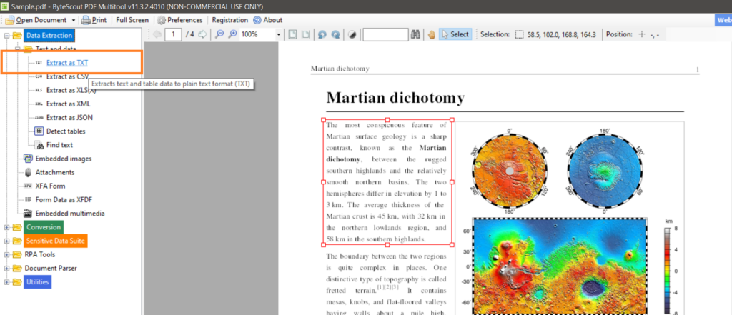 How to Extract Selected Part of Text using PDF Multitool? - ByteScout How to Extract Selected Part of Text using PDF Multitool? - ByteScout