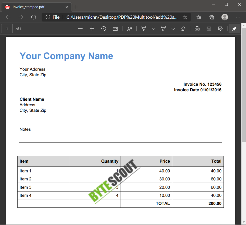 How to Add Signature or Stamp to PDF using PDF Multitool? - ByteScout