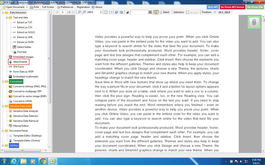 How to Extract File Attachments from PDF using PDF Multitool - ByteScout