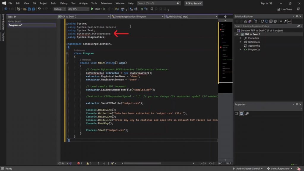 Convert Pdf To Excel Csv In C Vbnet Vbscript Delphi Using Pdf Extractor Sdk Read From An
